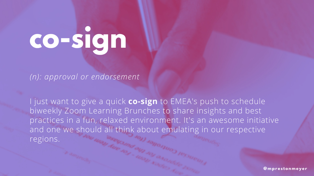 Jargon of the Day: Co-Sign